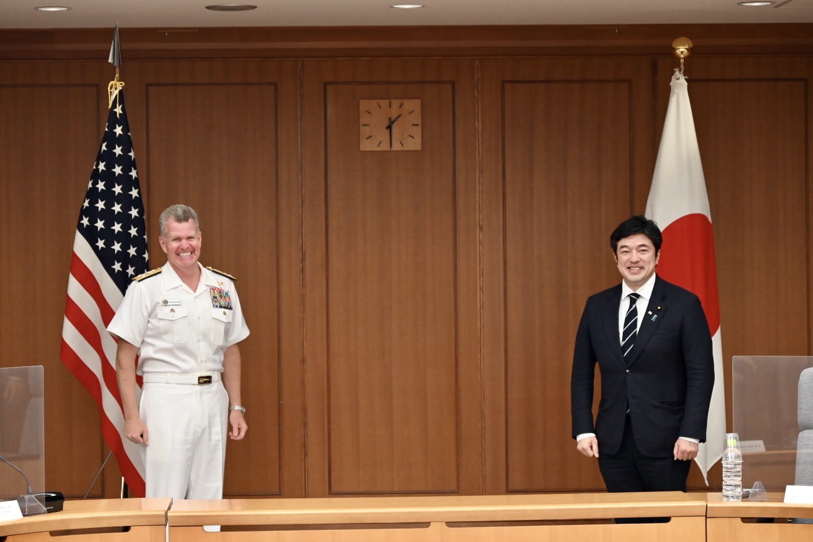 State Minister Nakayama received a courtesy call from Admiral Samuel ...