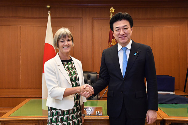 Minister of Defense Kihara received a courtesy call from Ms. Julia ...