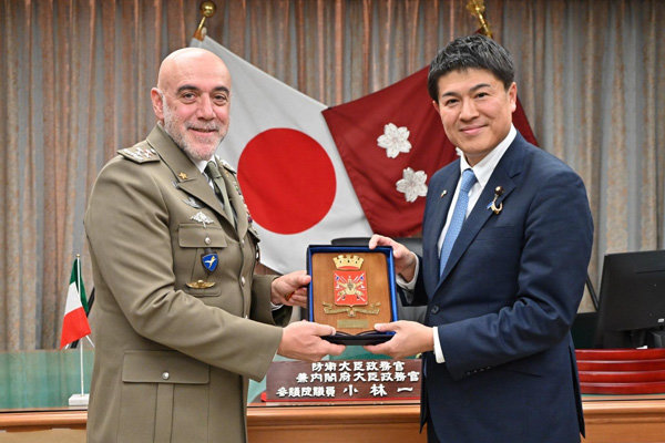 Parliamentary Vice Minister of Defense Kobayashi received a courtesy ...