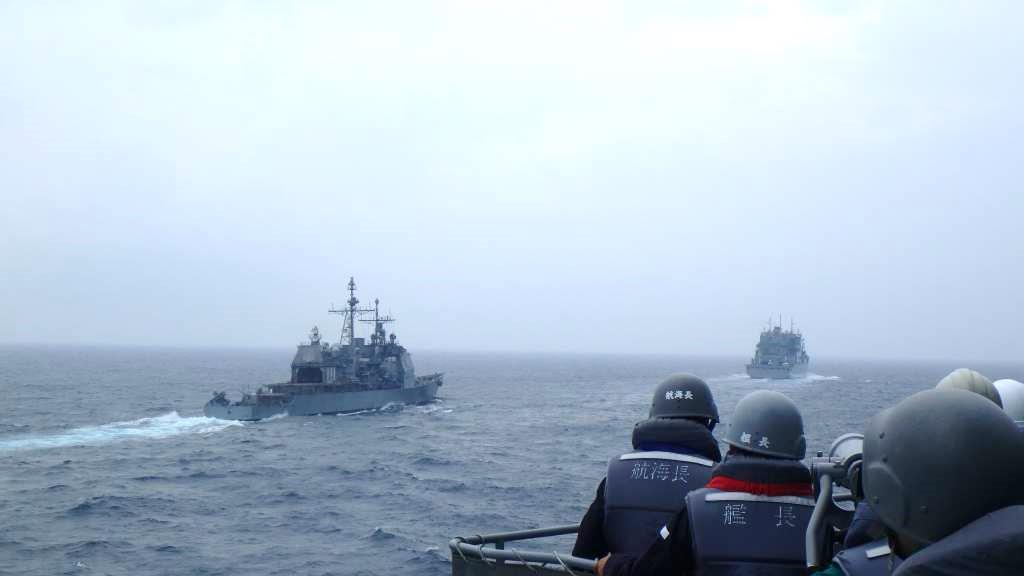 JS Myoko(DDG-175) conduct bilateral training with the U.S. Navy