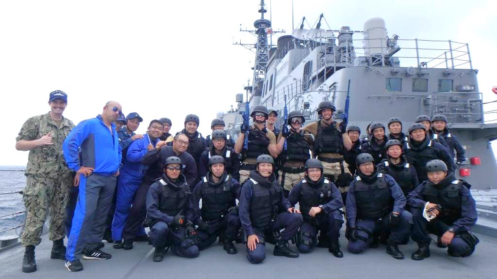 JS Myoko(DDG-175) conduct bilateral training with the U.S. Navy
