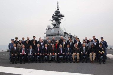 Members of Japan-U.S Extended Deterrence Dialogue visited JS KAGA